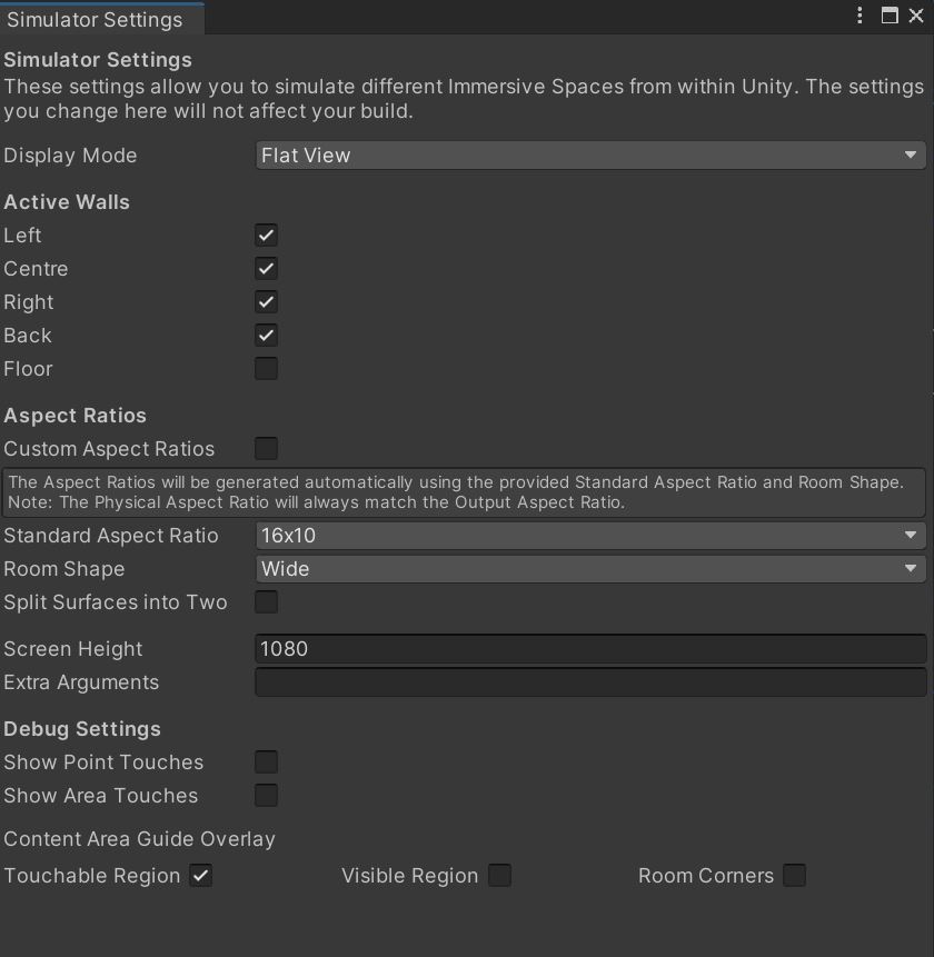 Opening Simulator Settings | Immersive Interactive